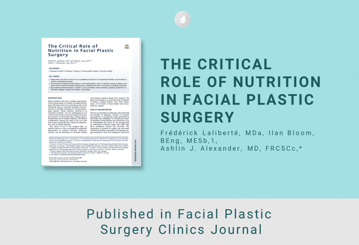 Clinical Paper on The Critical Role of Nutrition in Facial Plastic Sur ...